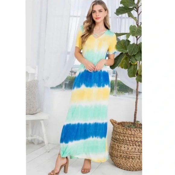 Dresses | Tye Dye Maxi Dress | Poshmark